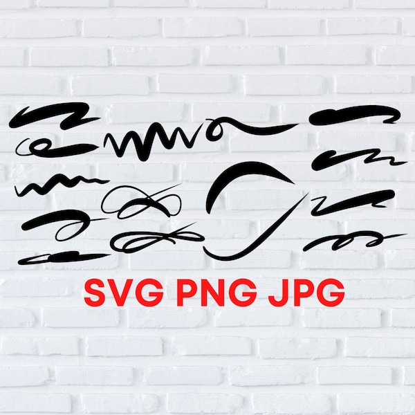 Hand Drawn Lines Svg - Etsy