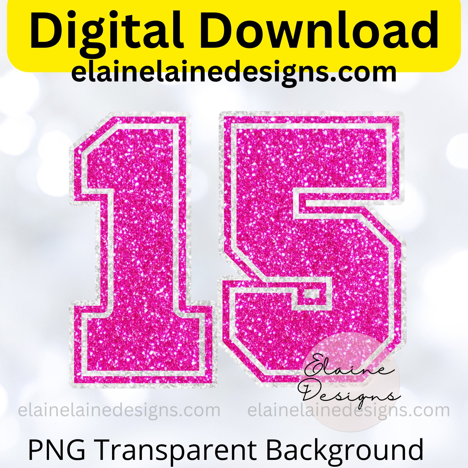 Glitter Numbers PNG, Varsity Numbers, Sports Numbers, Numbers Png, Pink ...