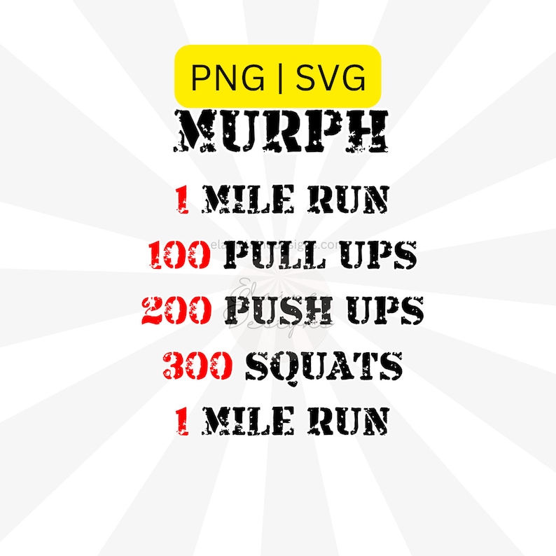 Murph Challenge Crossfit Workout Hero WOD Memorial Day Run Pullups ...
