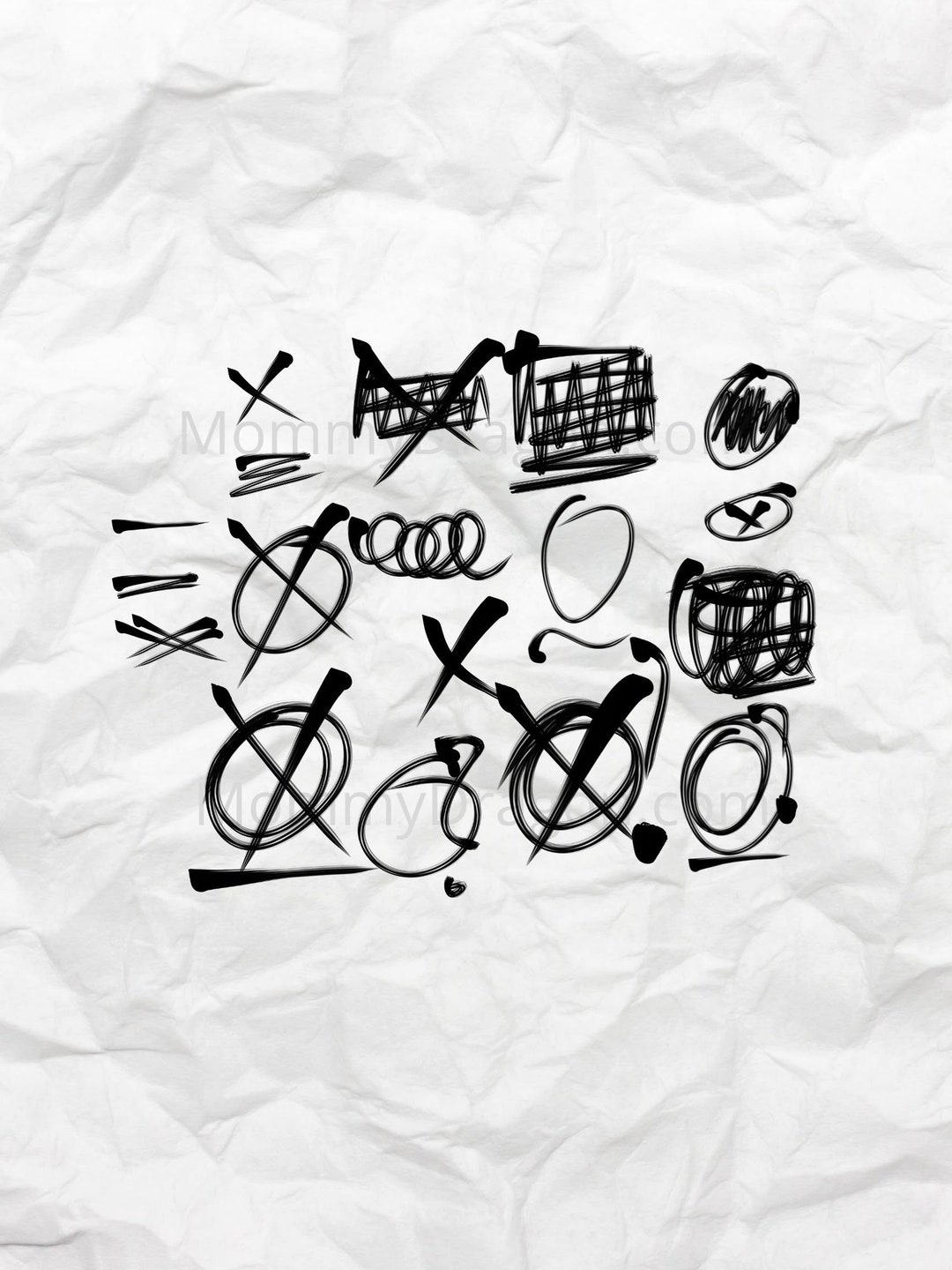 Hand Drawn Underlines Handdrawn Cross Out Line Mark Out Lines Wrong ...