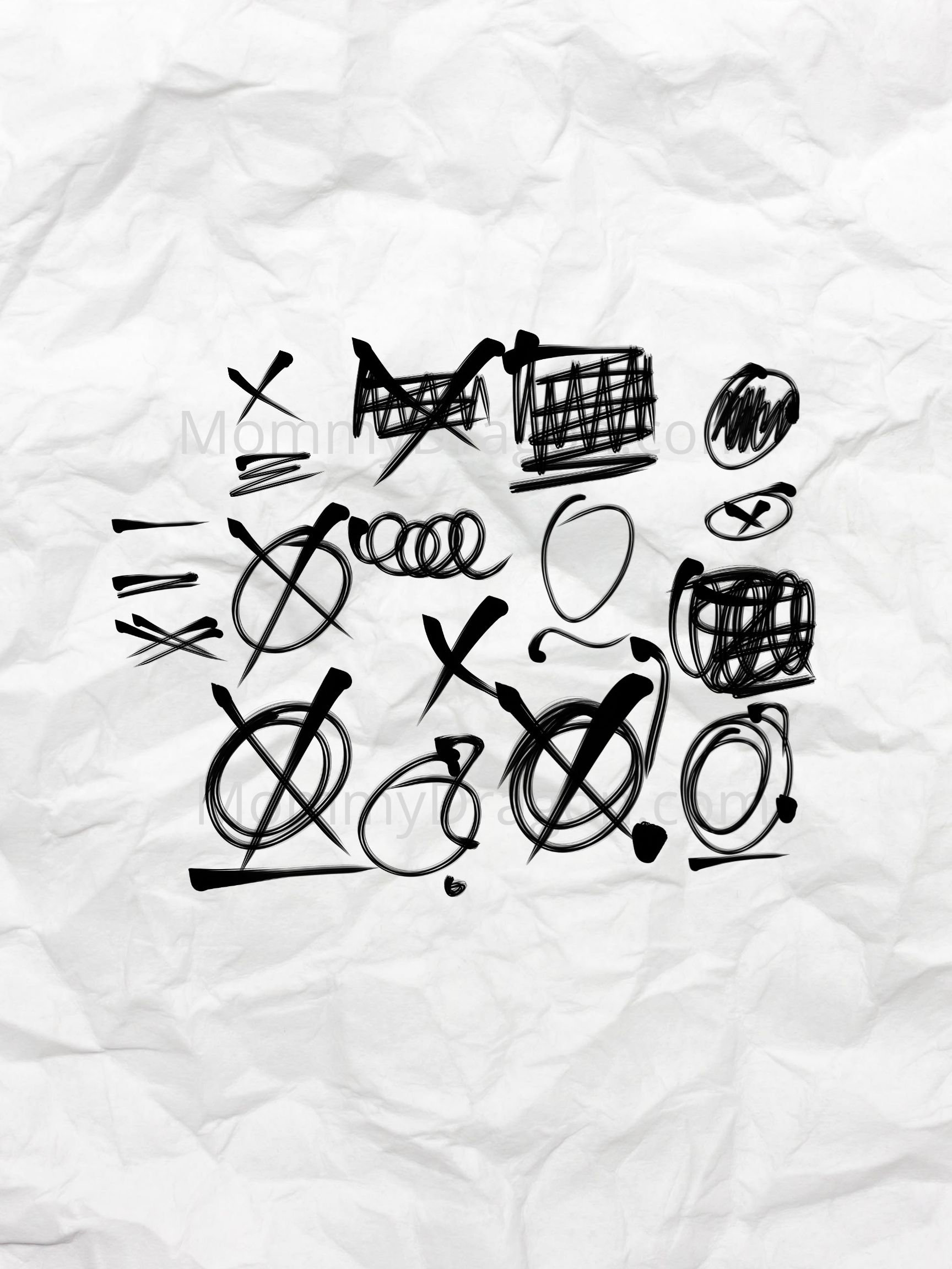 Hand Drawn Underlines Handdrawn Cross Out Line Mark Out Lines - Etsy