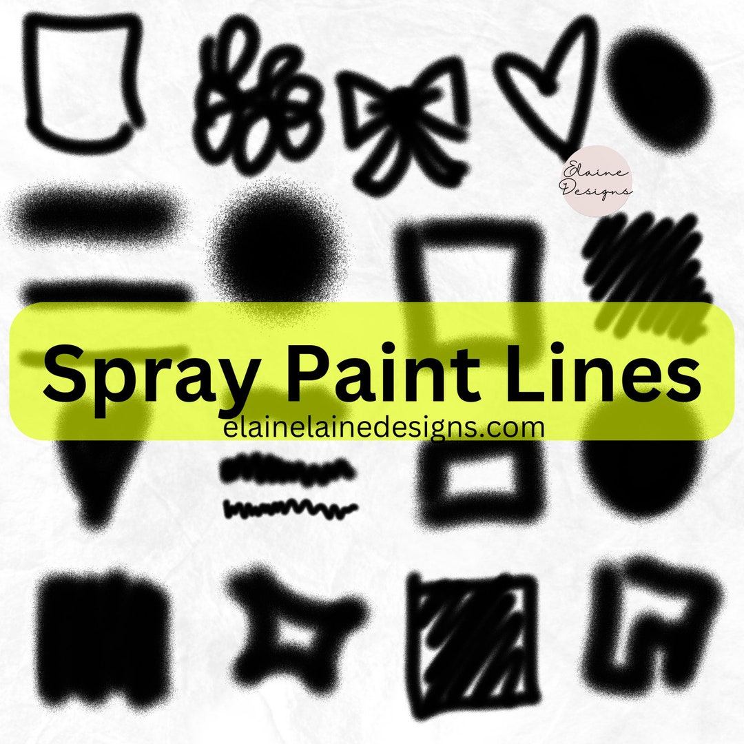 Spray Paint Lines Air Spray Lines Hand Drawn Lines Graffiti Squiggly ...