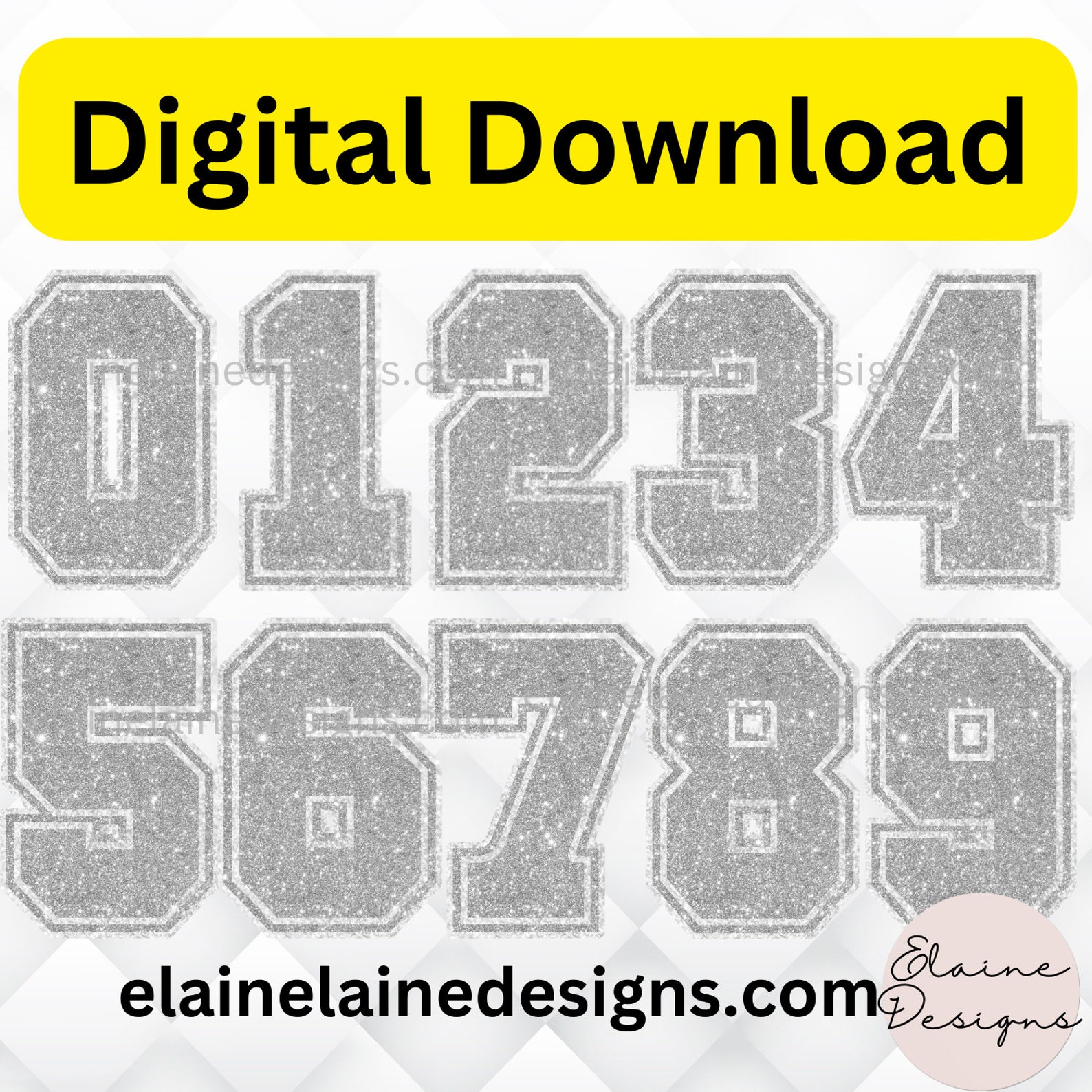 Glitter Numbers PNG, Varsity Numbers, Sports Numbers, Numbers Png ...