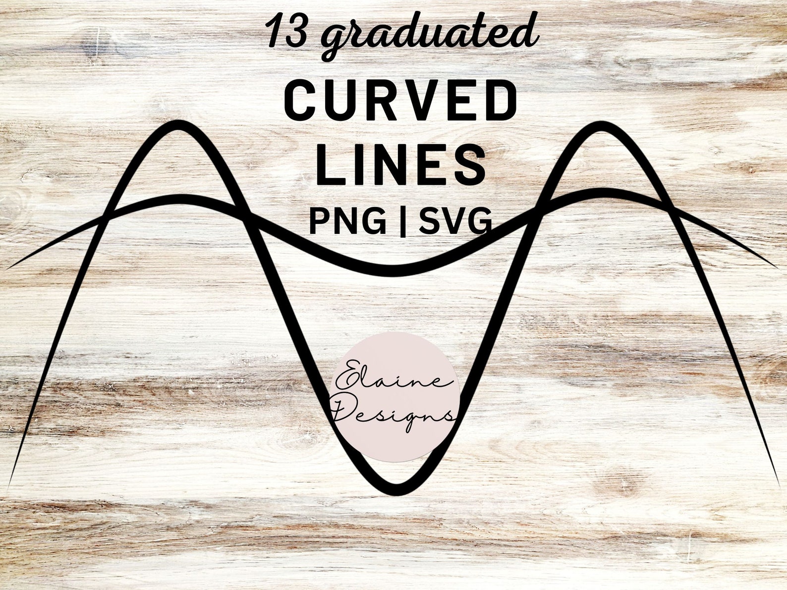 Curved Lines Svg Graduated Curved Lines Png Curve Line Hill - Etsy