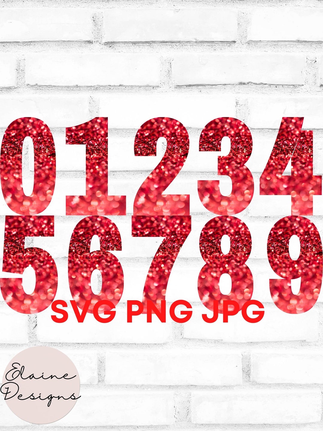 Red Sparkle Numbers Red Glitter Numbers Wedding Table Numbers Girl ...