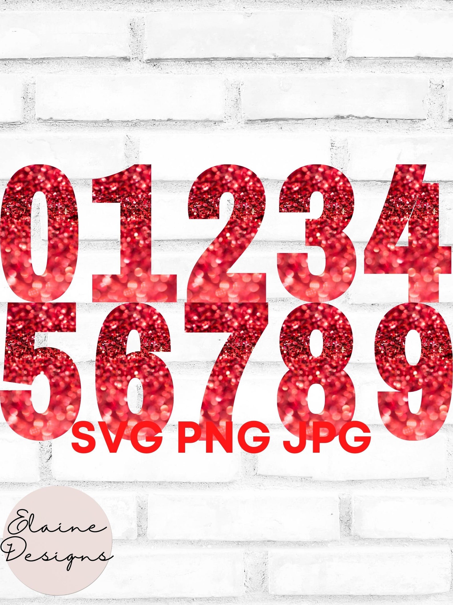 Red Sparkle Numbers Red Glitter Numbers Wedding Table Numbers Girl ...