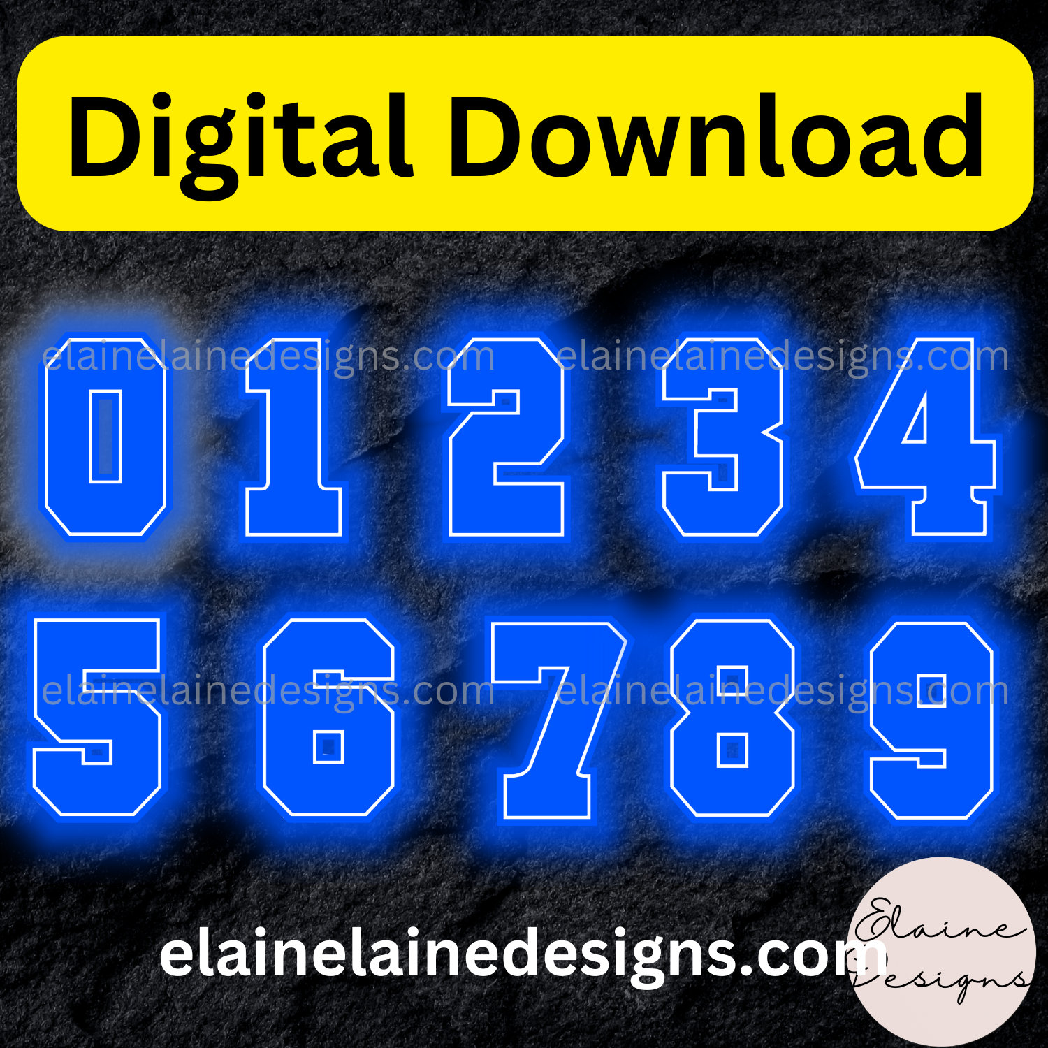 Neon Numbers PNG, Printable Numbers, Neon Numbers, Fluorescent Numbers ...