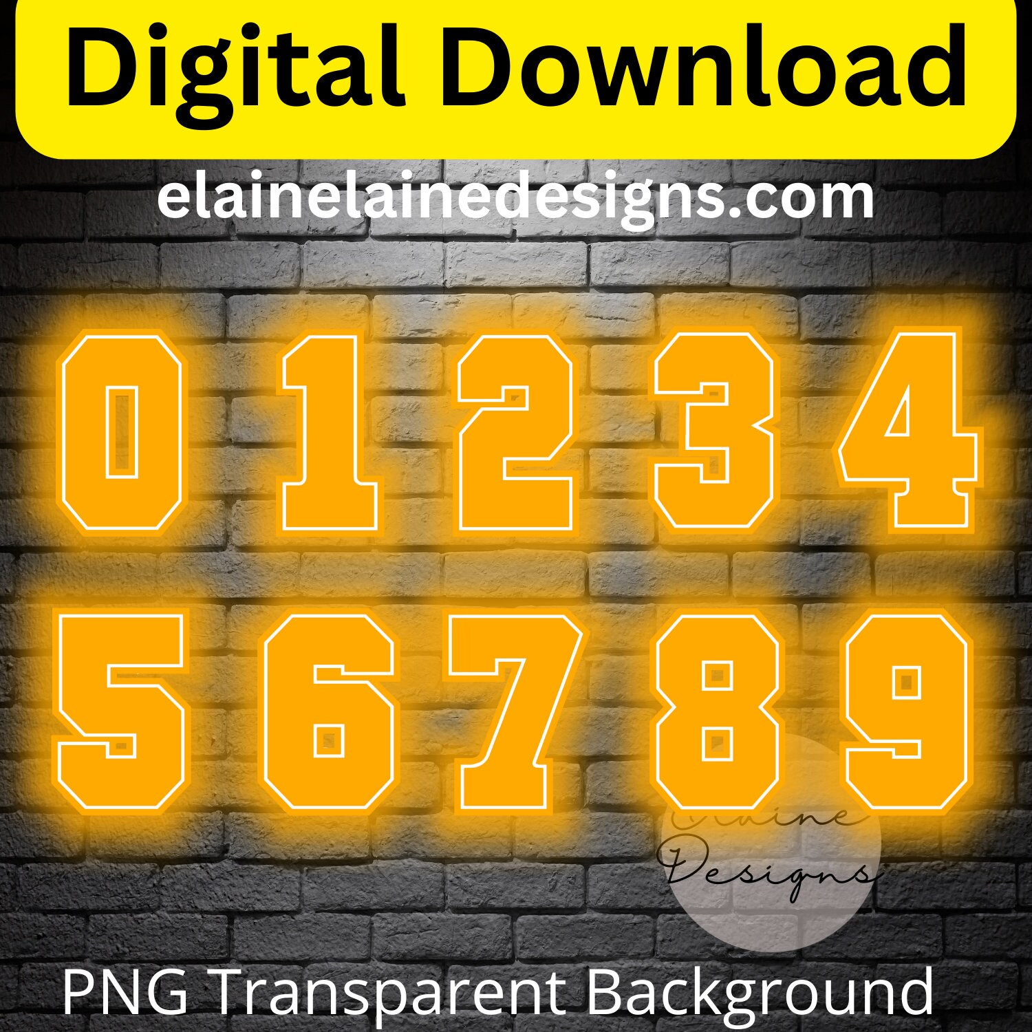 Neon Numbers PNG, Printable Numbers, Neon Numbers, Fluorescent Numbers ...