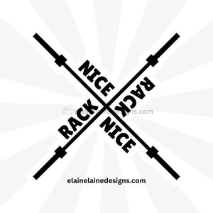 Crossfit Stickers, Barbell Sticker, Barbel Decal, Nice Rack Sticker ...