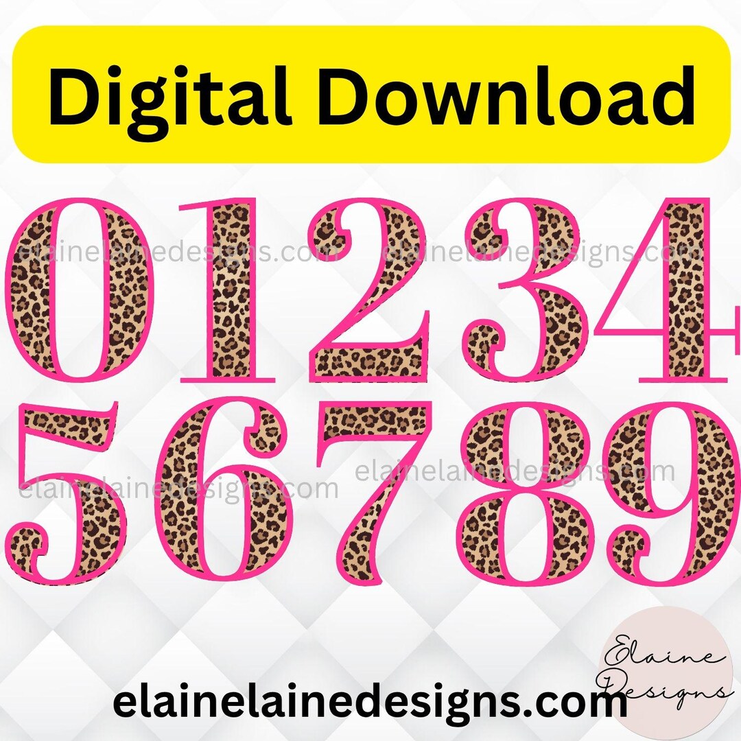 Pink Cheetah Numbers, Cheetah Numbers, Leopard Numbers, Cheetah, Pink ...