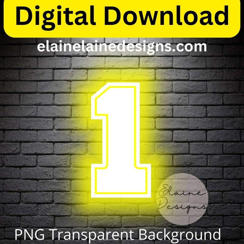 Numbers PNG, Printable Numbers, Neon Numbers, Fluorescent Numbers ...