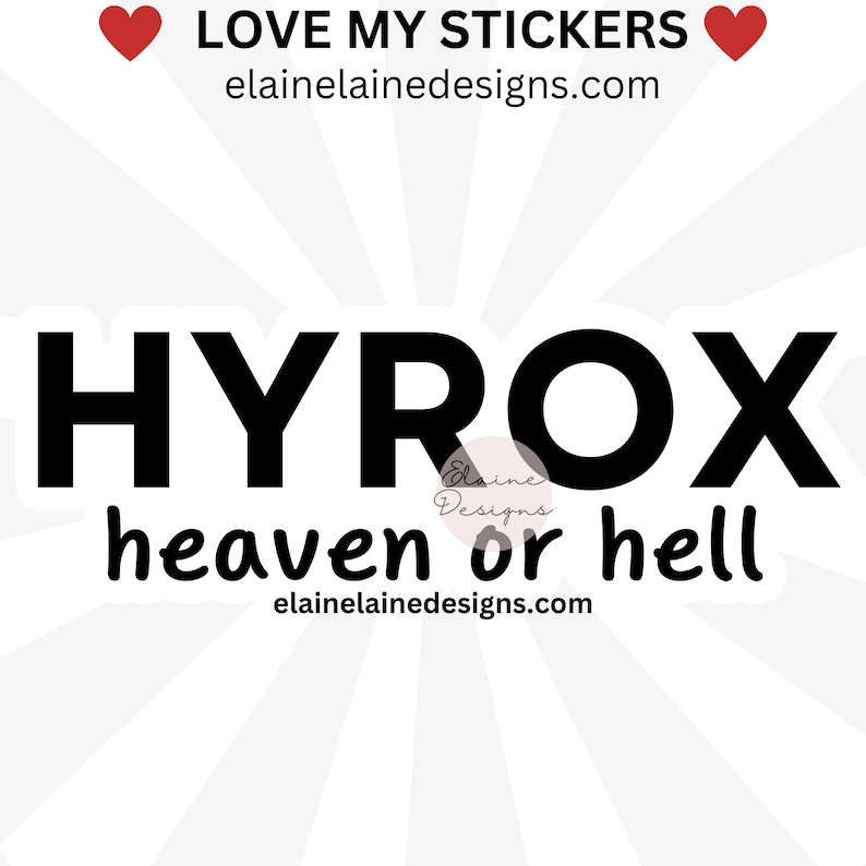 Hyrox Sticker, High Performance Sticker, Hyrox, Endurance Sticker, 1k ...