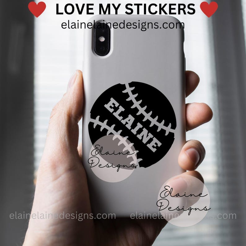 Baseball Stickers, Baseball Decal, Custom Baseball Sticker, Custom ...