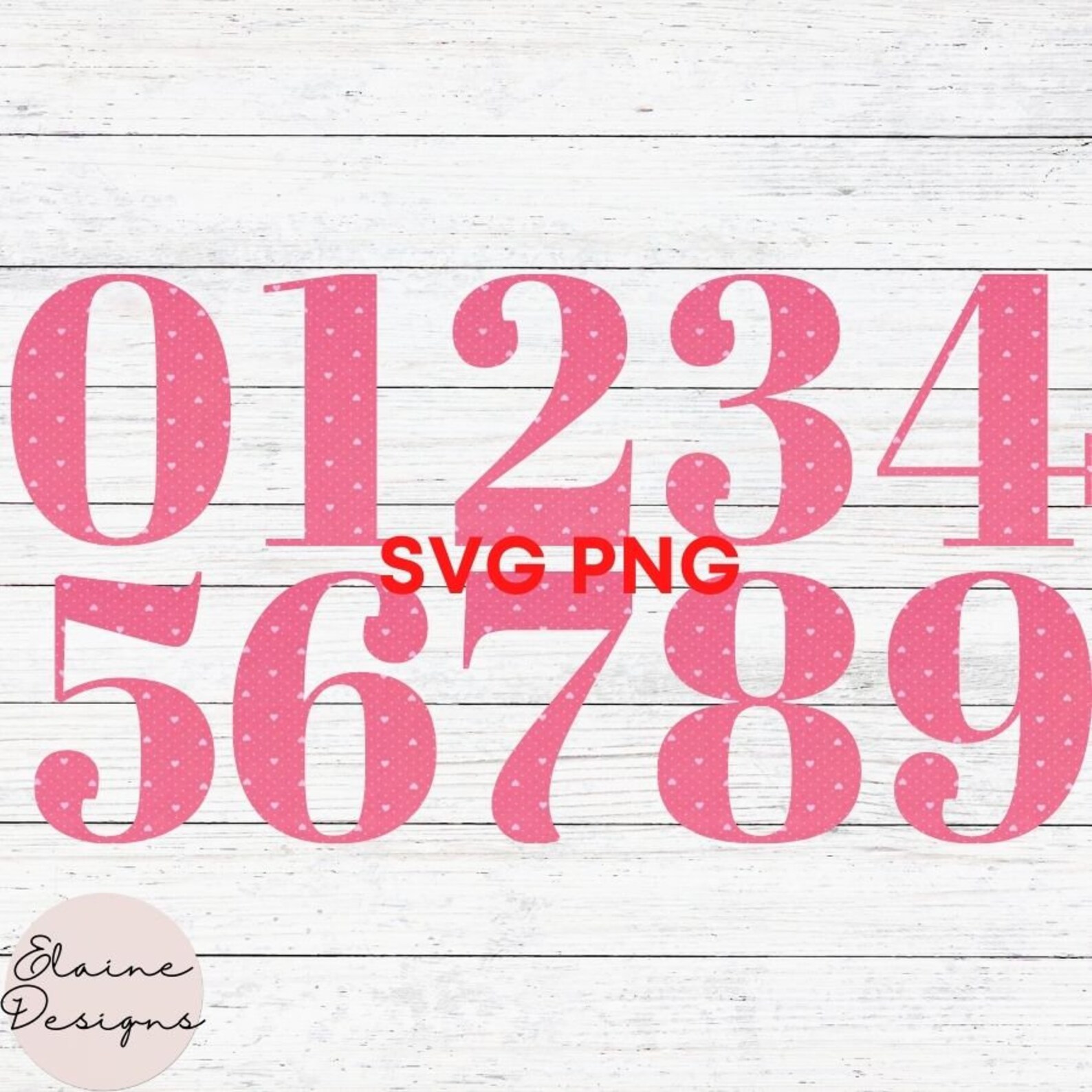 Red Heart Numbers Valentines Day Numbers Red Love Lovers Numbers Sweet ...