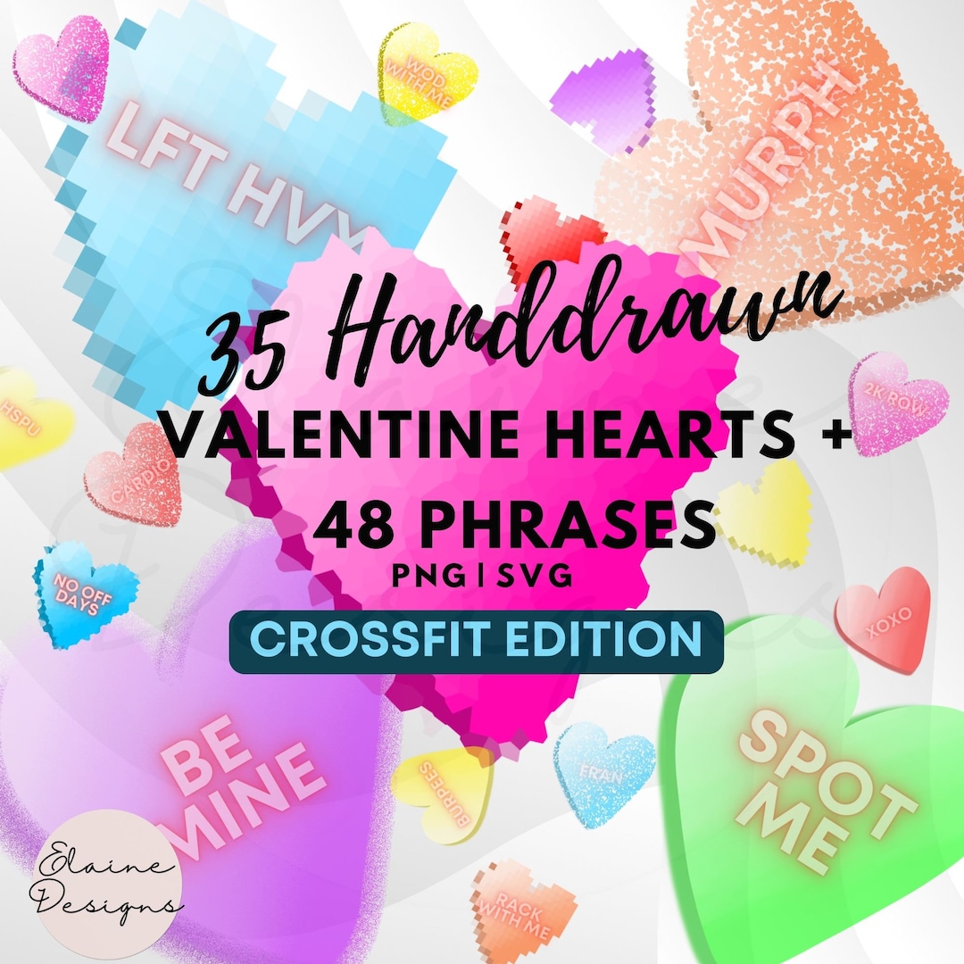 Crossfit Svg Crossfit Workout Valentine Hearts Crossfit Svg Fitness ...