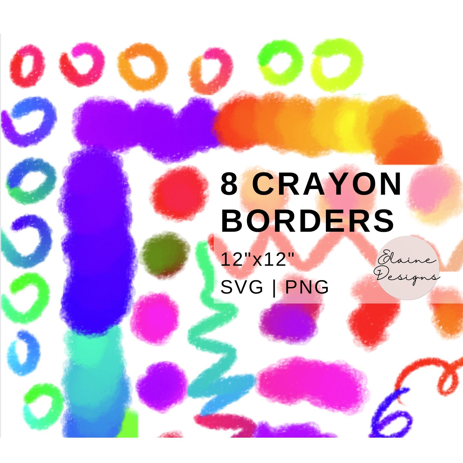 Crayon Lines Svg Handdrawn Crayon Frames Svg Crayola Borders Crayola ...