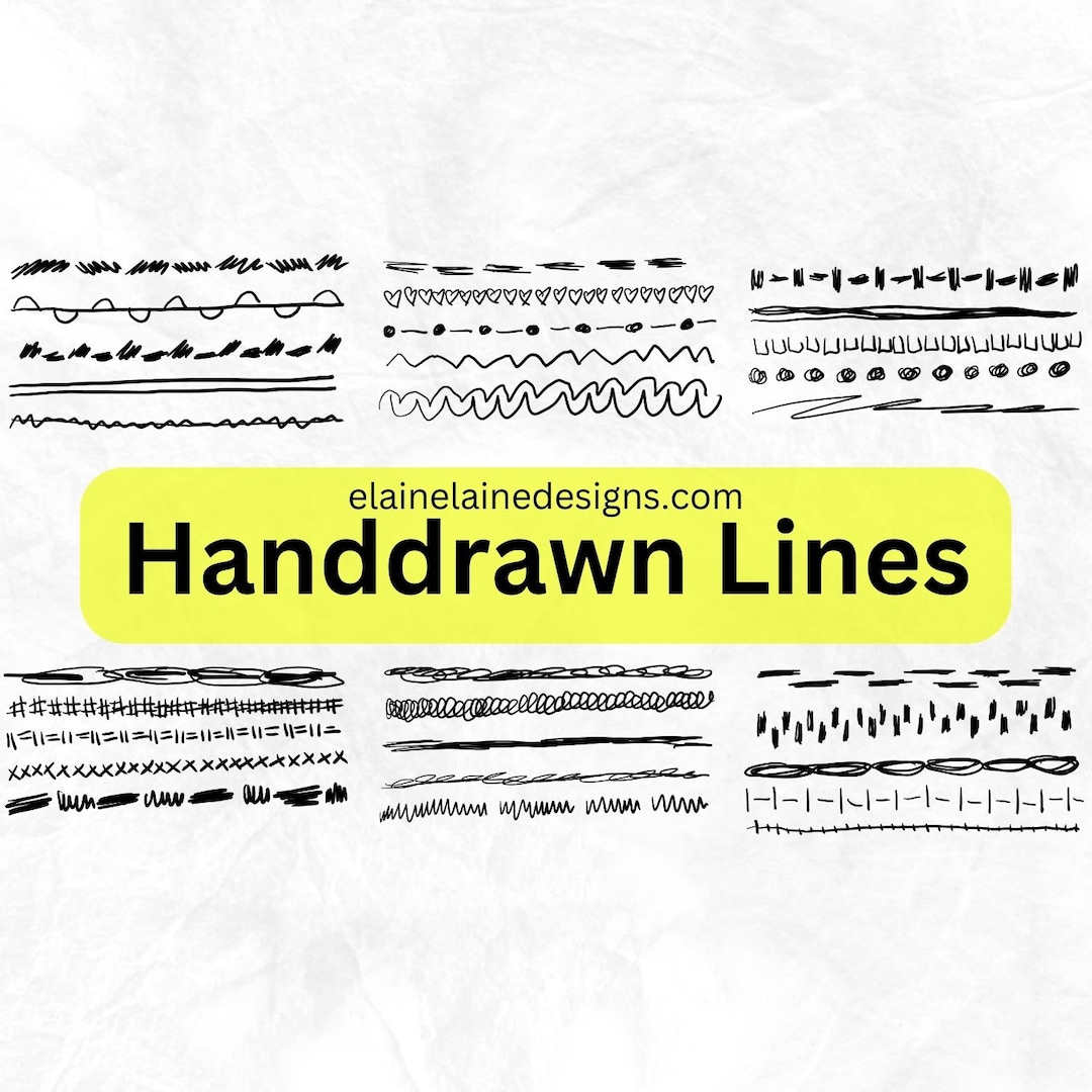 Hand Drawn Lines Squiggly Lines Dividers Underlines Cross Out Lines ...