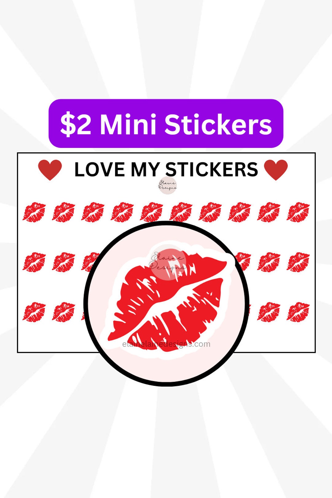 Lips Icon Stickers Lipstick Planner Sticker Lips Planner - Etsy
