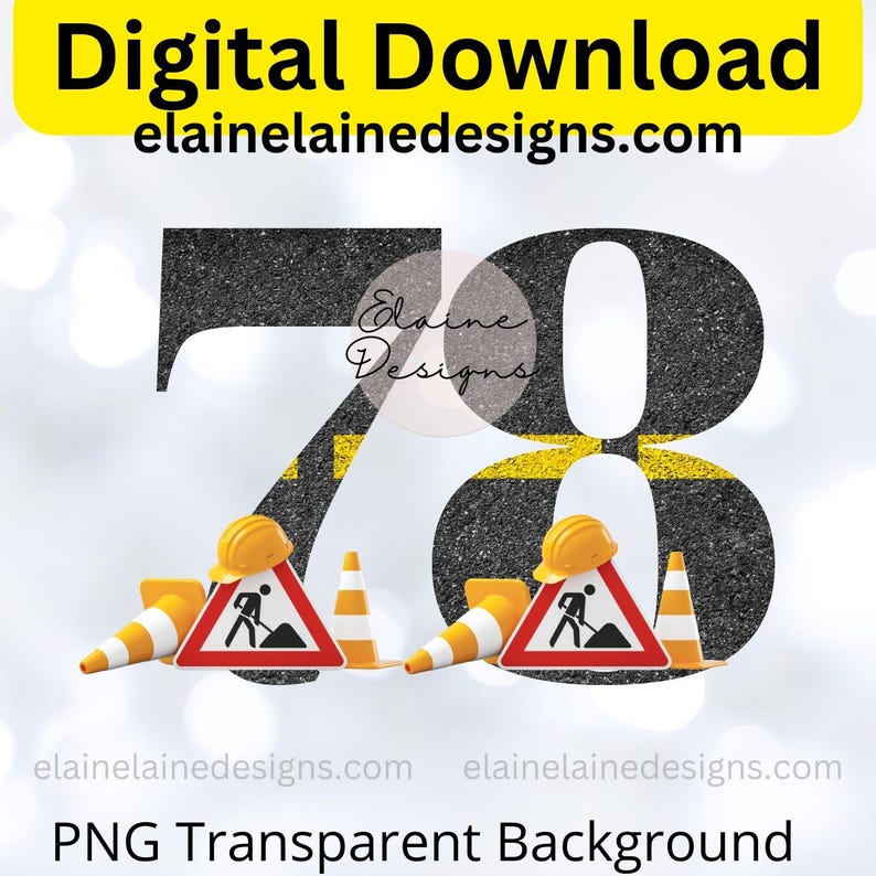 Construction Numbers, Construction Font, Warning Numbers, Construction ...