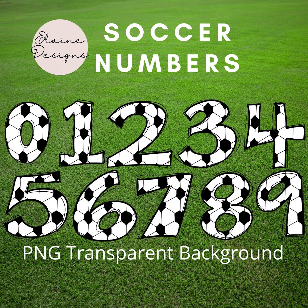 Soccer Numbers Png Football Numbers Sports Number Black White Number ...