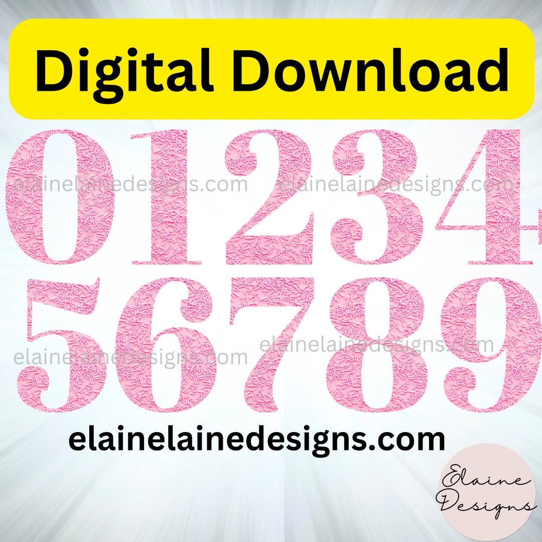 Numbers PNG, Printable Numbers, Sprinkle Numbers, Sprinkles, Sweet ...