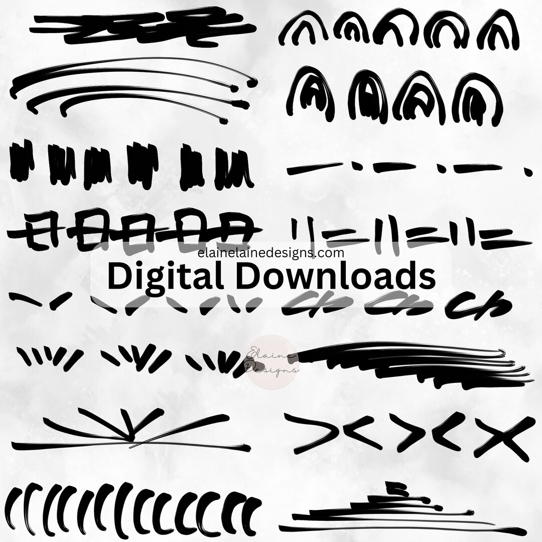 Hand Drawn Underlines Handdrawn Cross Out Line Mark Out Lines Wrong ...