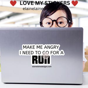 Run Sticker, Running, Runner Sticker, Anger Fuels My Run, Running ...