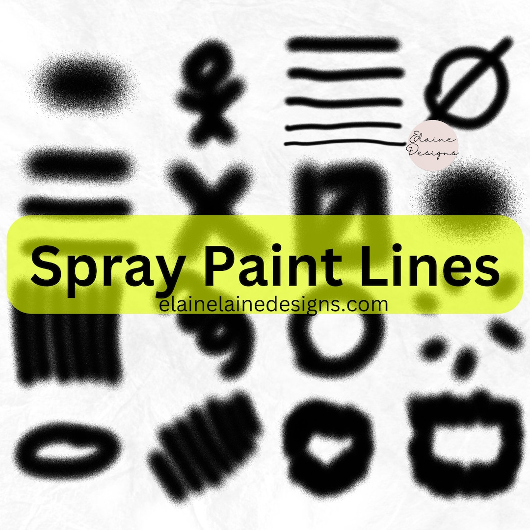 Spray Paint Lines Air Spray Lines Hand Drawn Lines Graffiti Squiggly ...