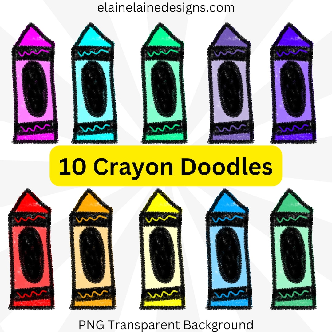 Crayon Doodles, Crayon Png, Crayons, Crayons Png, Back to School ...
