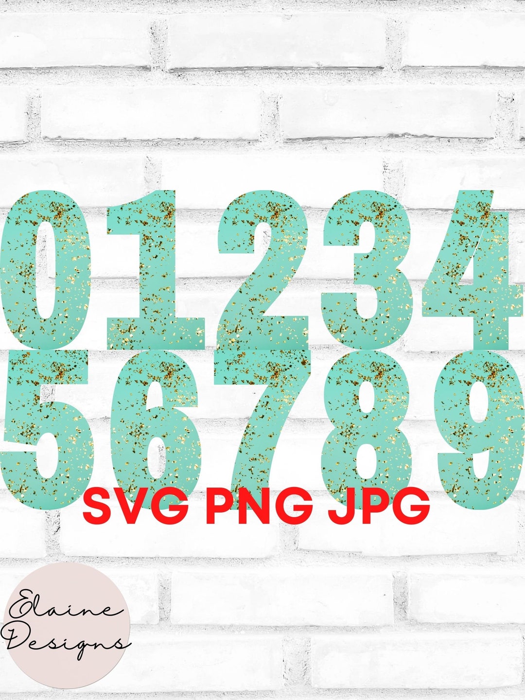 Teal Sparkle Numbers Aqua Numbers Glitter Numbers Blue Gold Sparkle ...