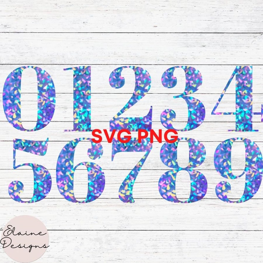 Holographic Numbers Numbers Wedding Table Numbers Mermaid Party Numbers ...