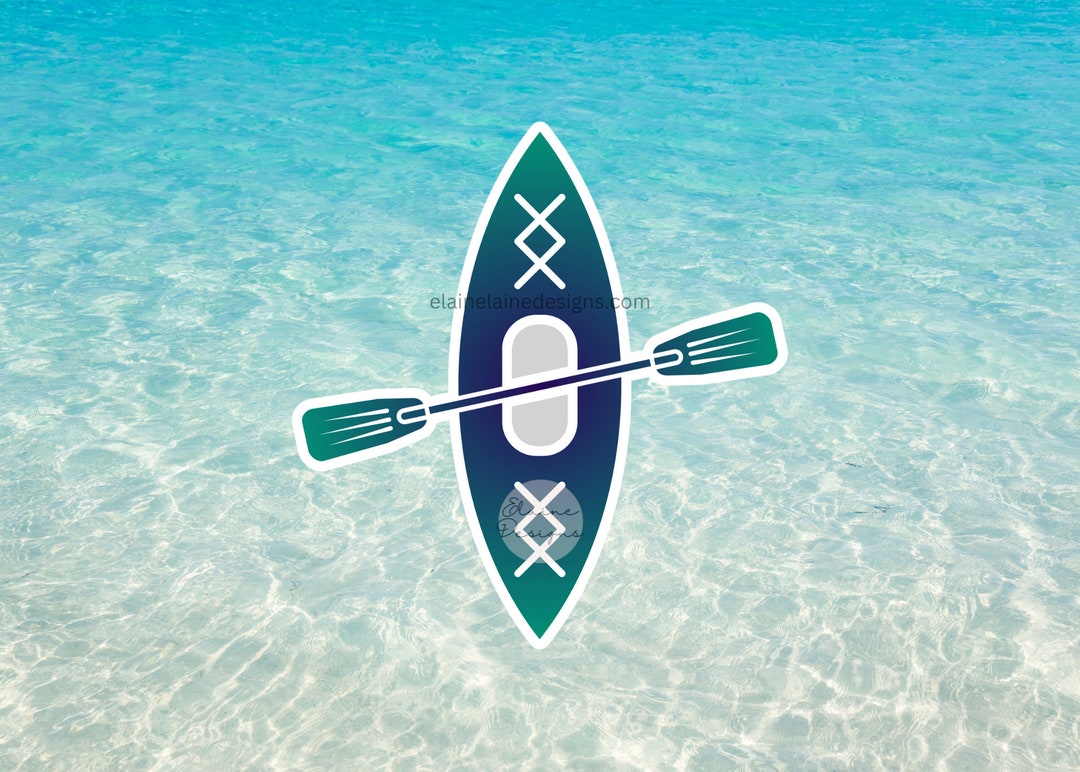 Kayak Sticker Kayaking Stickers Travel Sticker Kayak Sunset Nature ...