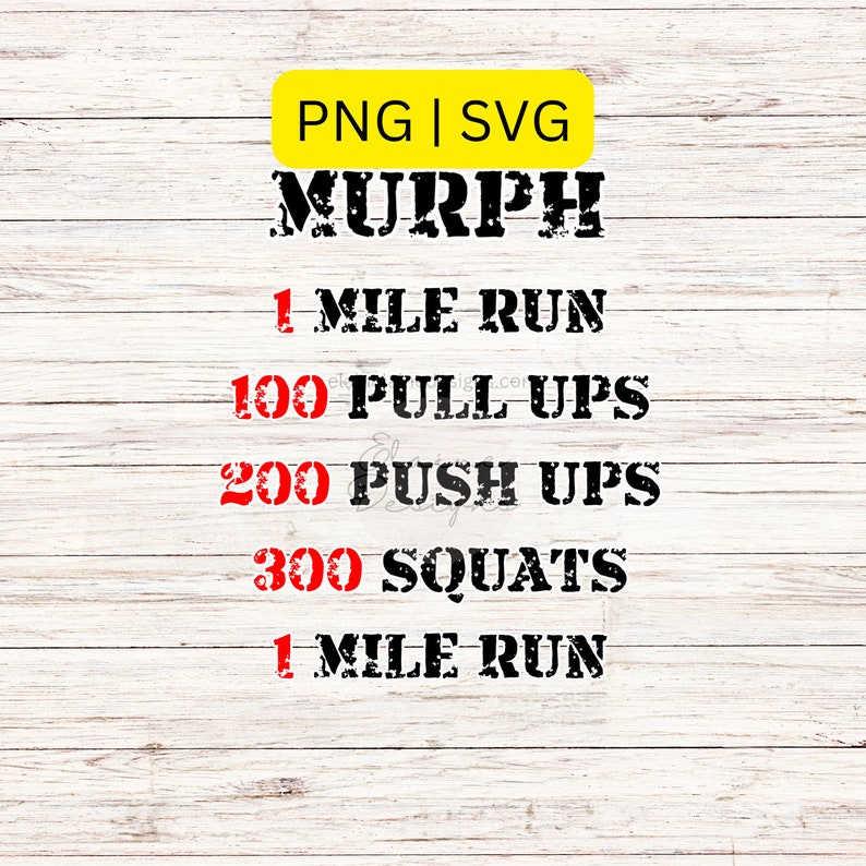 Murph Challenge Crossfit Workout Hero WOD Memorial Day Run Pullups ...