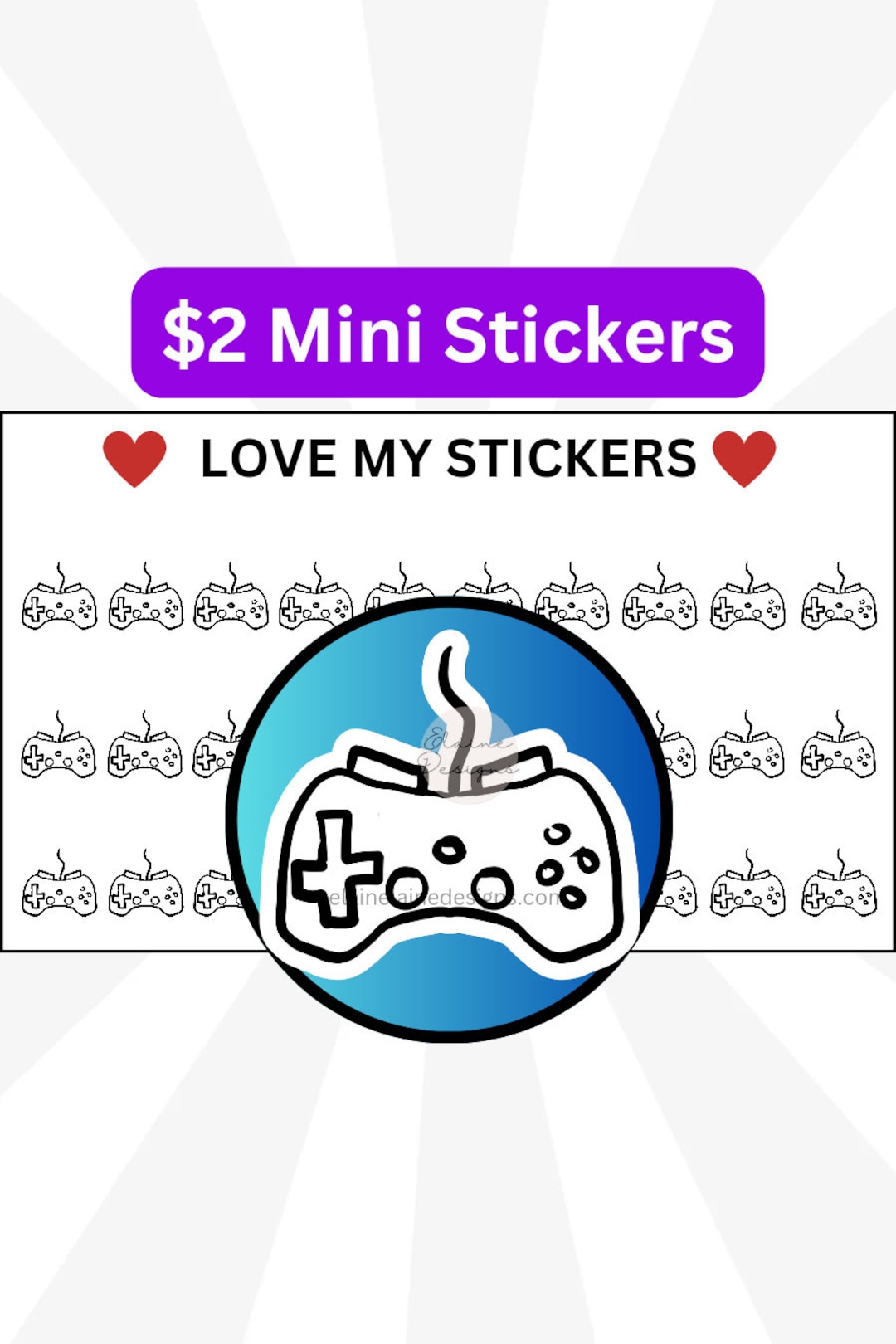 Planner Stickers, Gaming Stickers, Game Controller Sticker, Gamer Icon ...