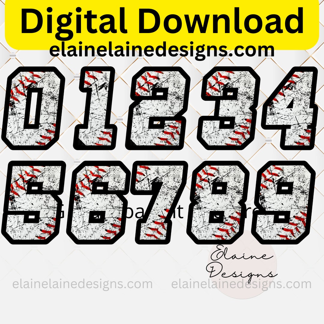 Numbers Png, Baseball Numbers, Baseball, Grunge, Distressed, Baseball ...