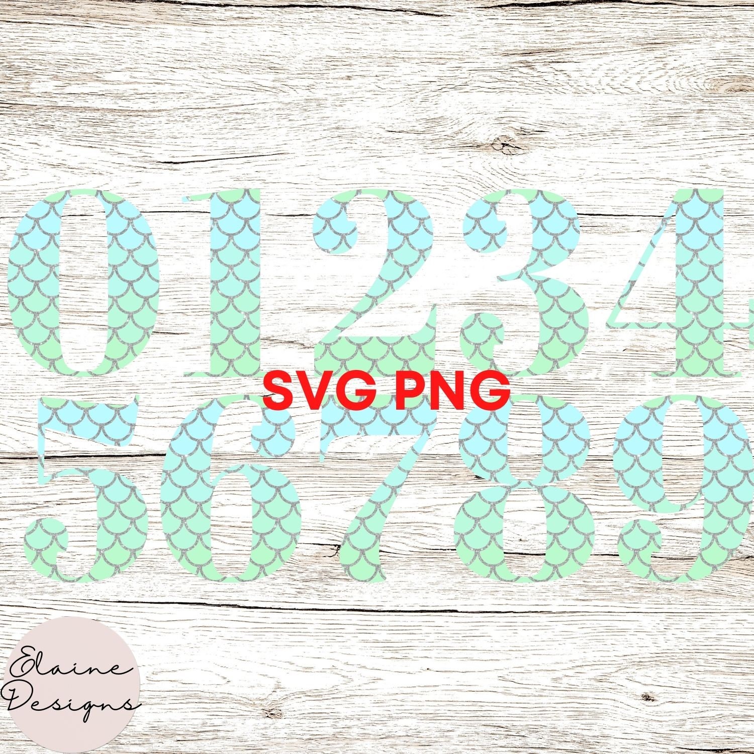 Mermaid Numbers Green Mermaid Scales Mermaid Birthday Numbers Green ...