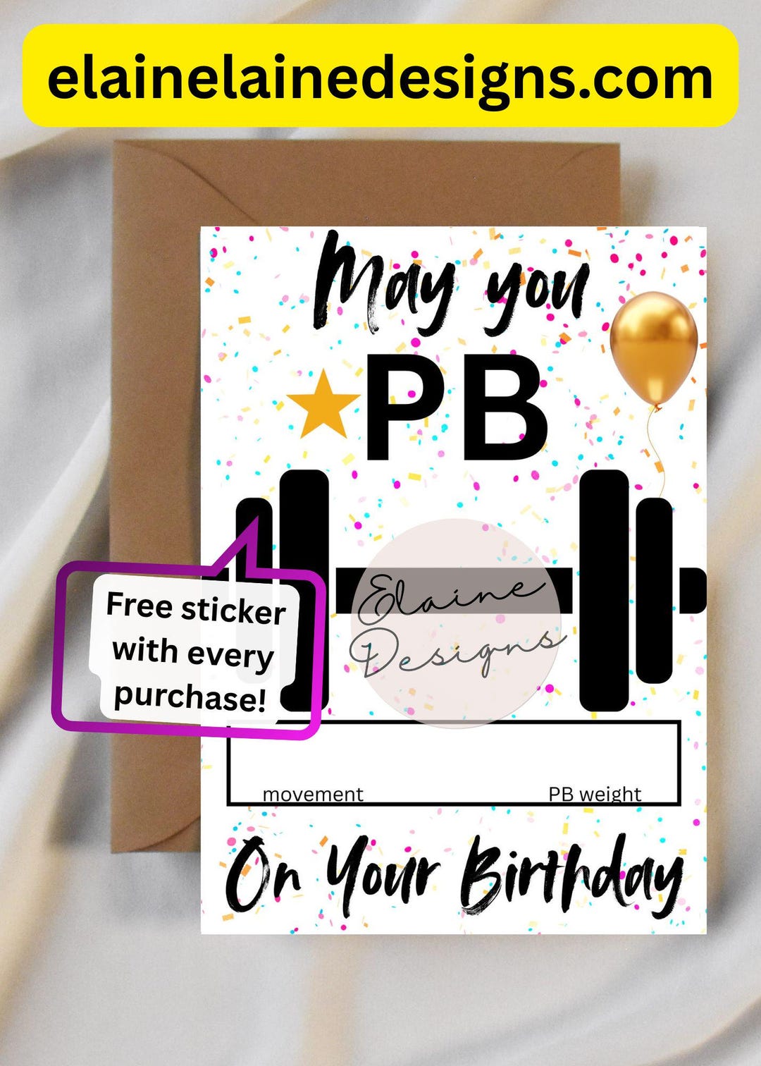 Hyrox Birthday Card, Barbell Card, Happy Birthday, PB Cards, Lift Card ...