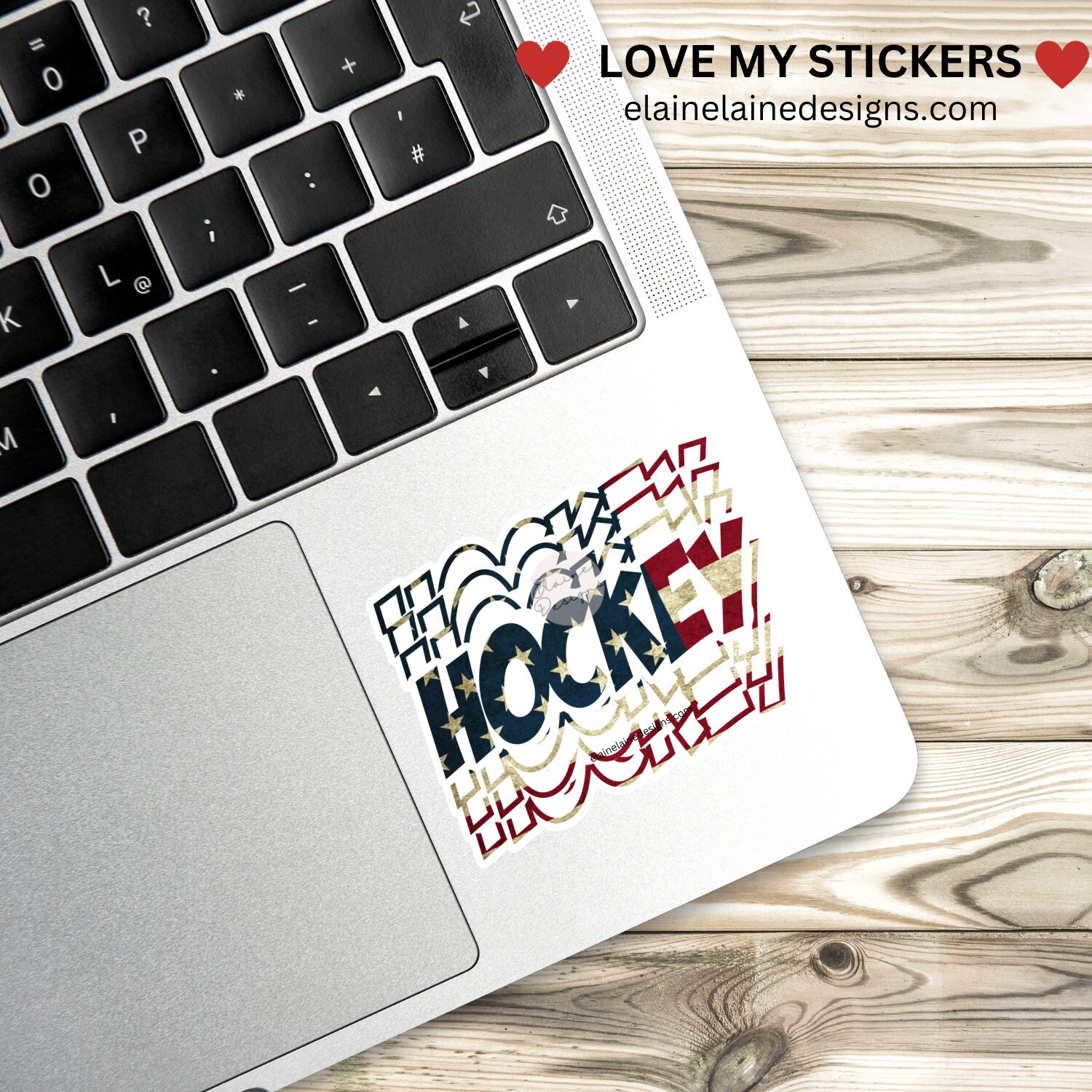 Hockey Sticker Hockey Flag Sticker Love Hockey Sticker USA - Etsy