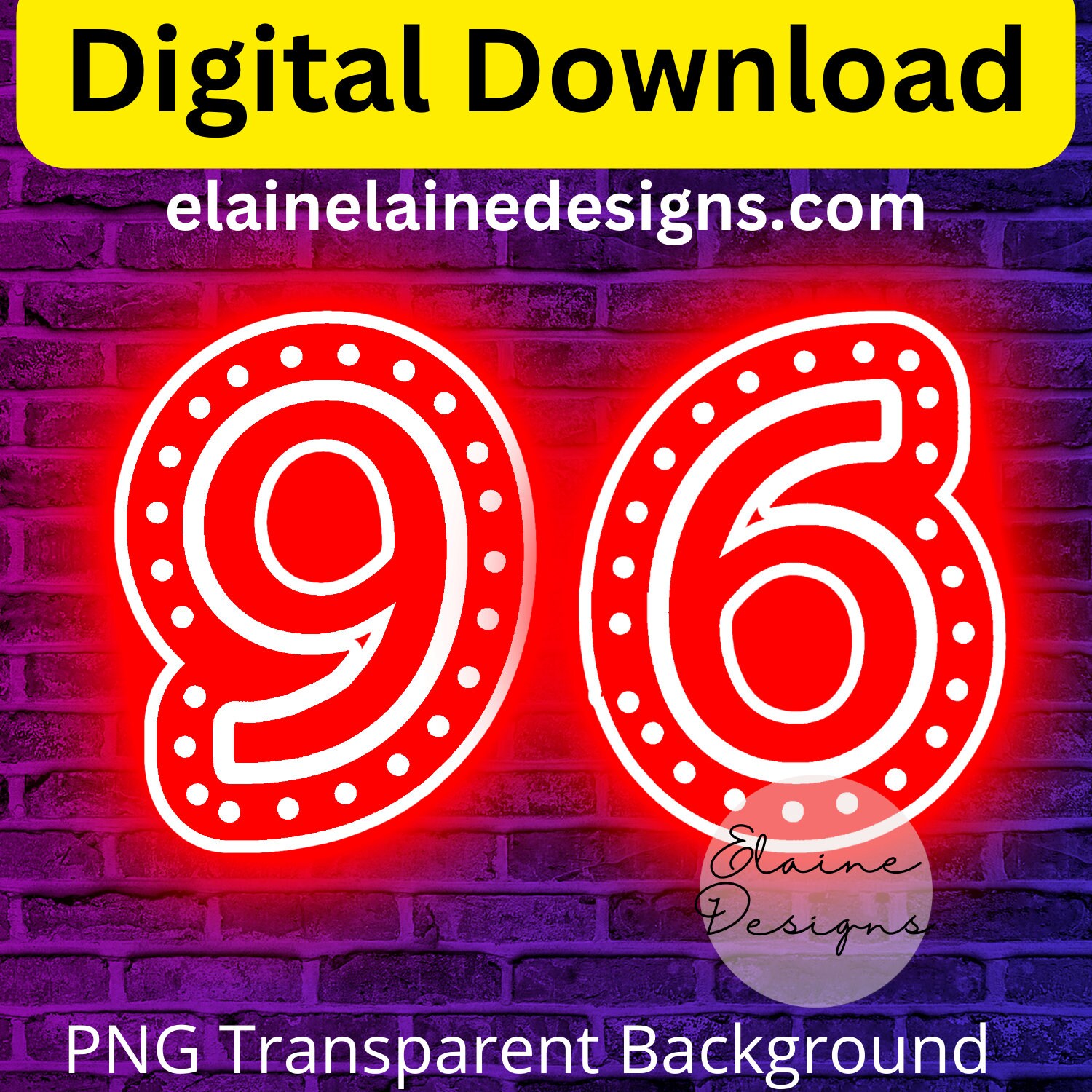 Neon Numbers PNG, Printable Numbers, Neon Numbers, Fluorescent Numbers ...