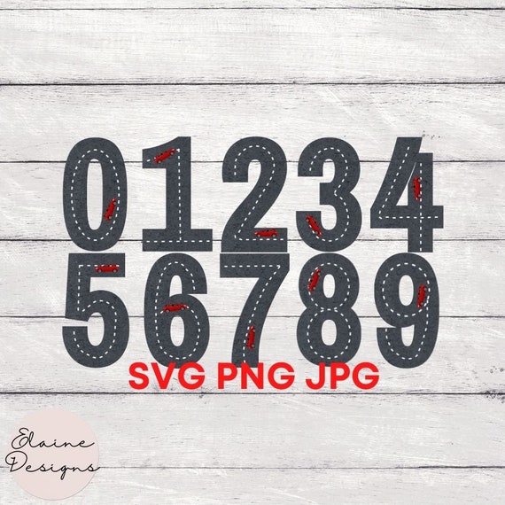 Car Road Numbers Vehicle Numbers Red Car Numbers Line | Etsy