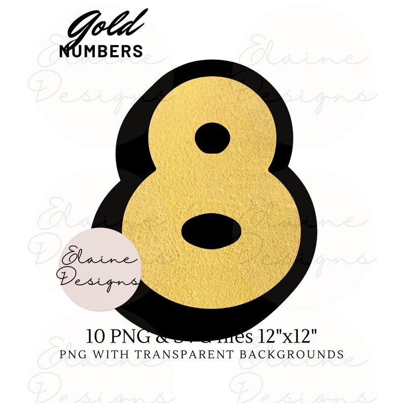 Gold Sparkle Numbers Svg Gold Glitter Numbers Png Gold Numbers Golden ...