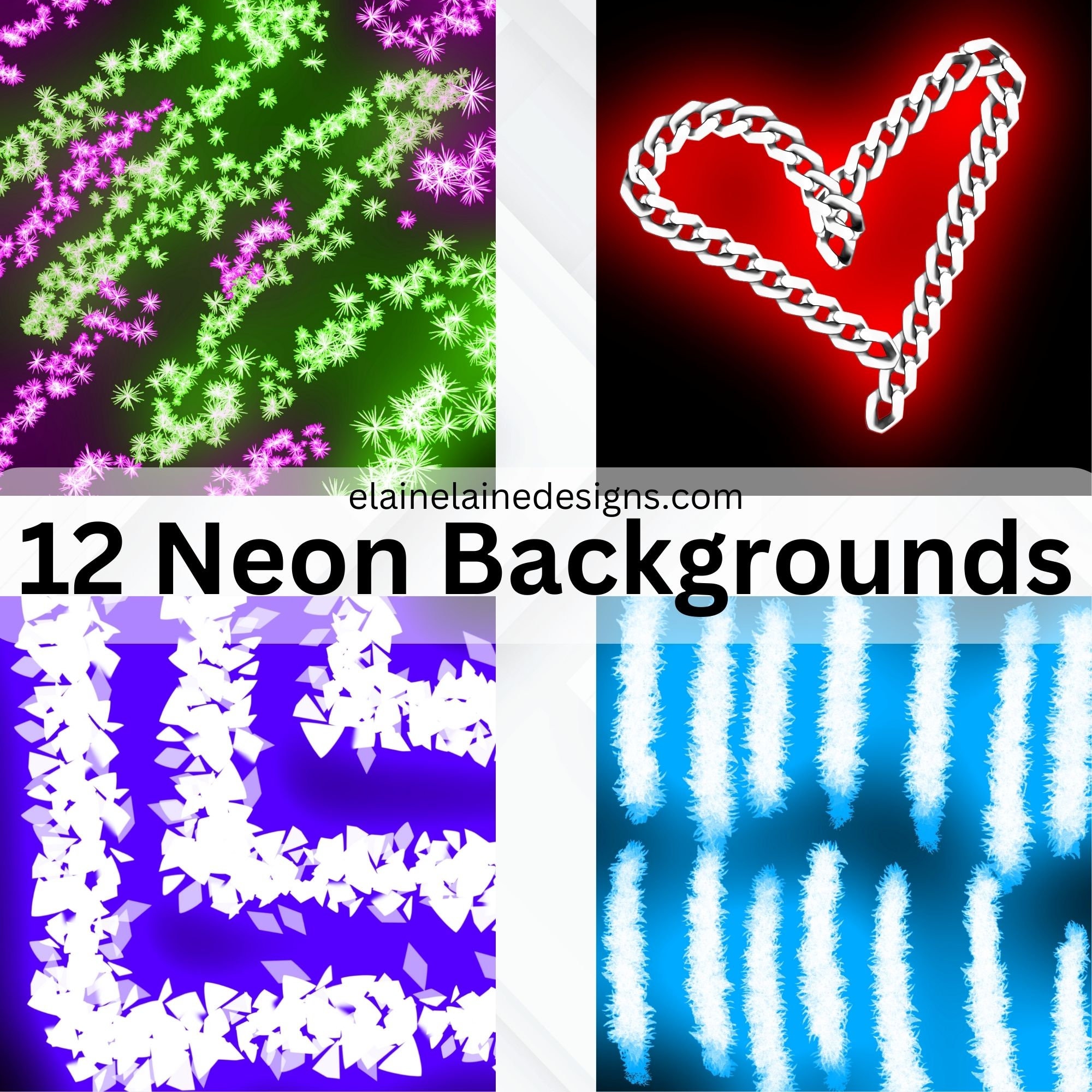 Neon Background, Glowing Background, Digital Paper, Neon Digital ...