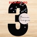 Black Sparkle Numbers Stars Numbers Glitter Numbers Gold Stars - Etsy