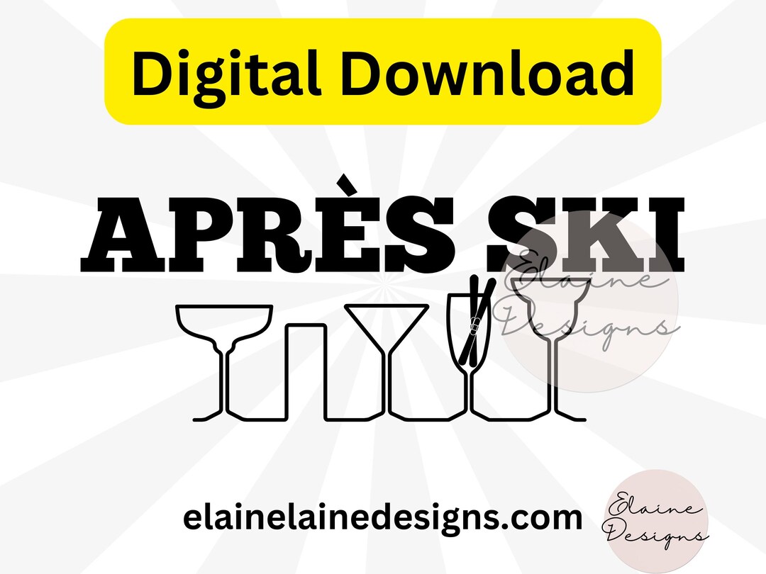 Ski Clipart, Apres Ski, Apres Ski Sign, Apres Ski Png, Skiing, Ski, Ski ...
