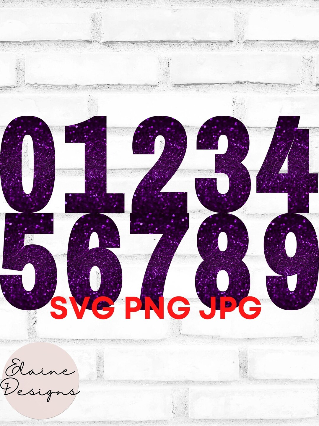 Purple Sparkle Numbers Purple Glitter Numbers Wedding Table - Etsy France