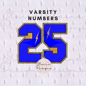 Blue Varsity Numbers Svg Blue Numbers Sports Numbers Svg Lightning Fast ...