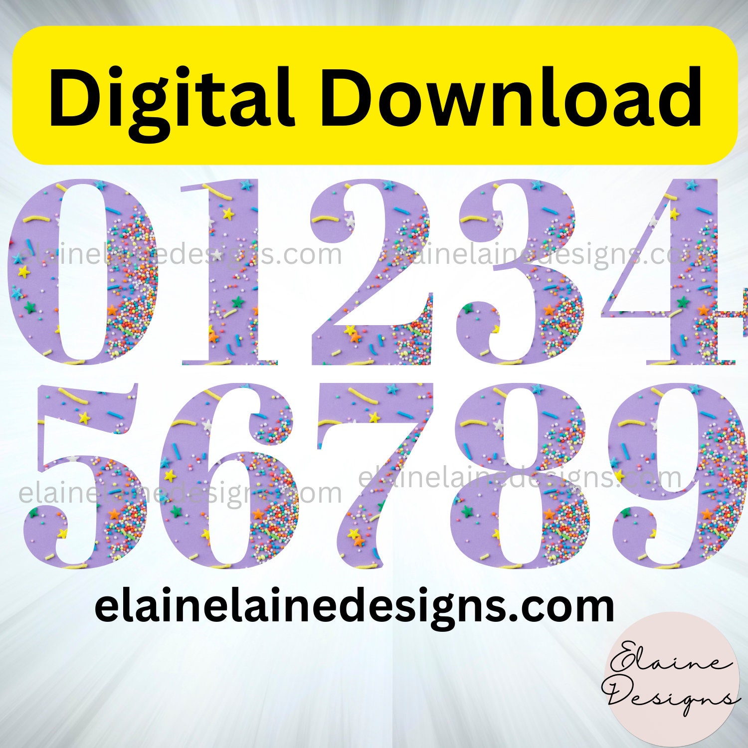 Numbers PNG, Printable Numbers, Sprinkle Numbers, Sprinkles, Sweet ...