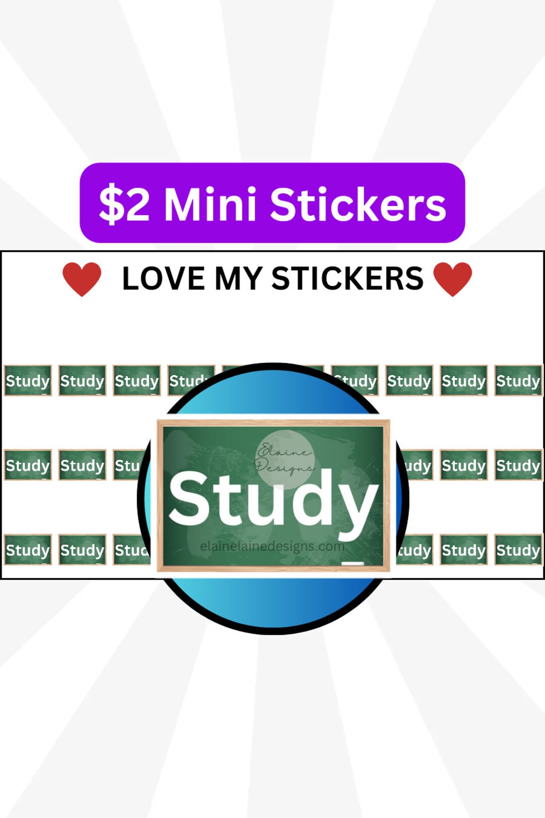 School Sticker, School Planner Sticker, Study Class Stickers, Study ...