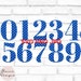 Blue Polka Dot Numbers Blue and White Dots Numbers Wedding Table ...