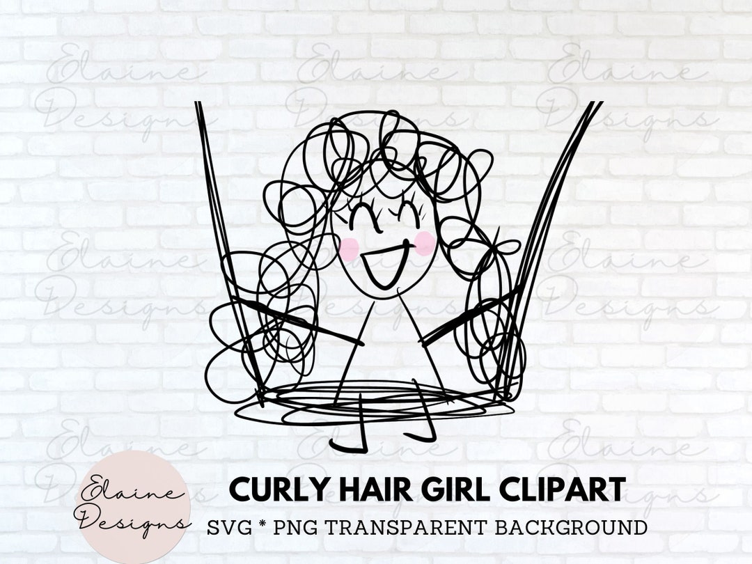 Curly Hair Png Cute Curly Hair Girl Png Curly Hair Svg Hair Curls Svg ...